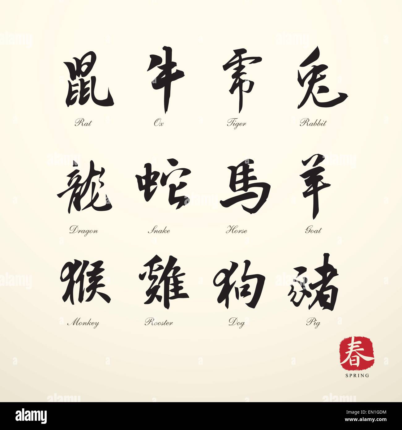 zodiac symbols calligraphy art background Stock Vector Image & Art - Alamy