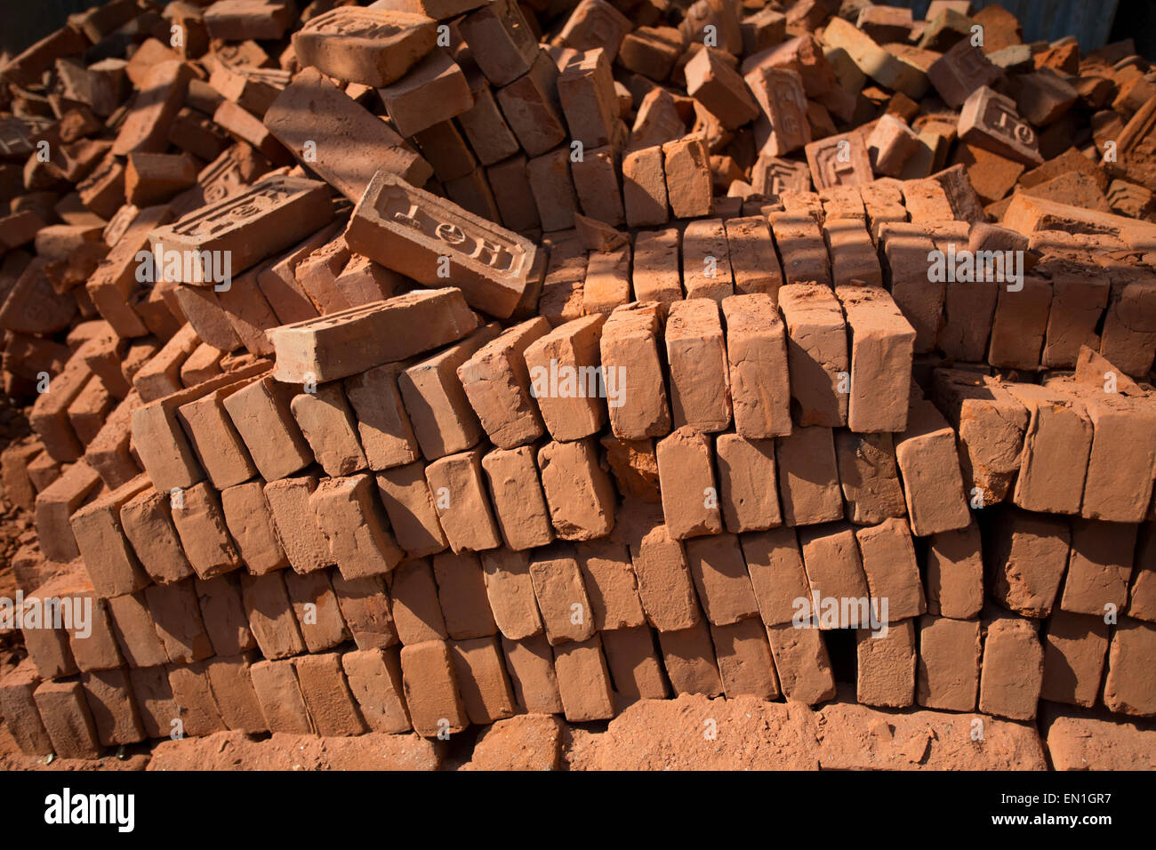 A pile of bricks in Kathmandu, Nepal Stock Photo - Alamy