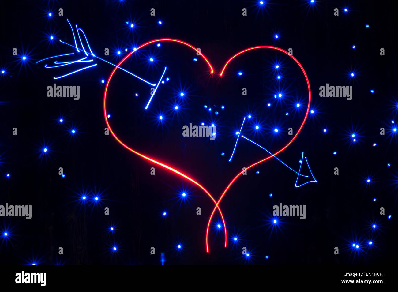 Light Painting - Love - Heart Stock Photo - Alamy