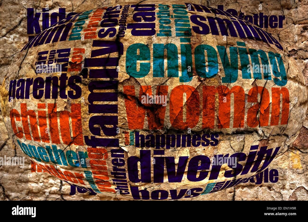 Family word cloud Stock Photo - Alamy