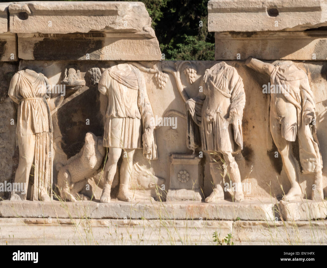 Stone carving from the Theater of Dionysus, Athens Stock Photo - Alamy