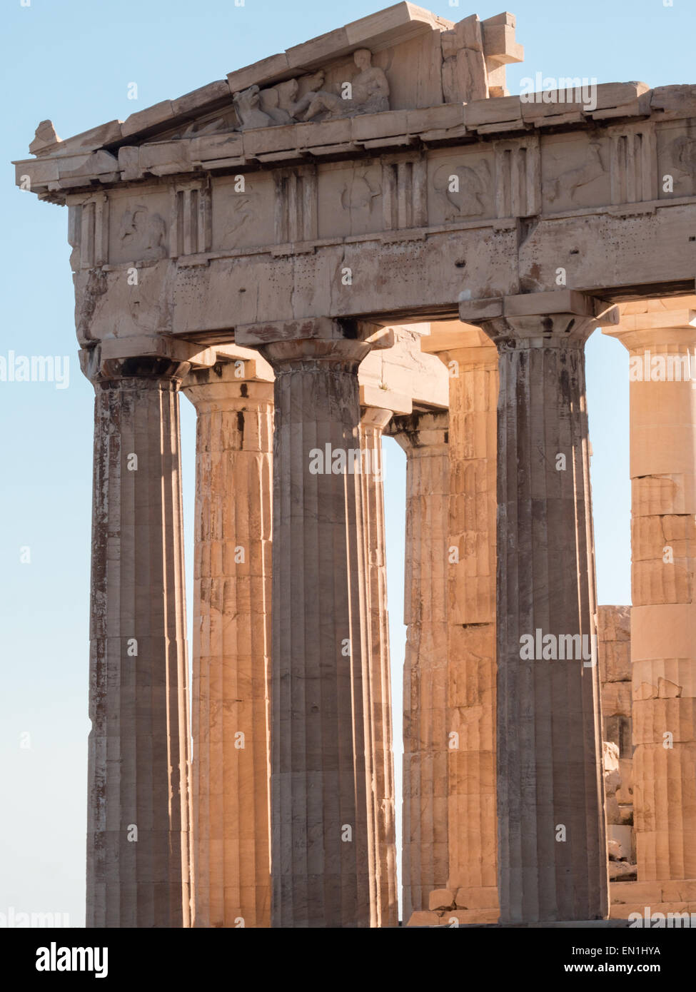 Parthenon facade with columns and cornice Stock Photo - Alamy