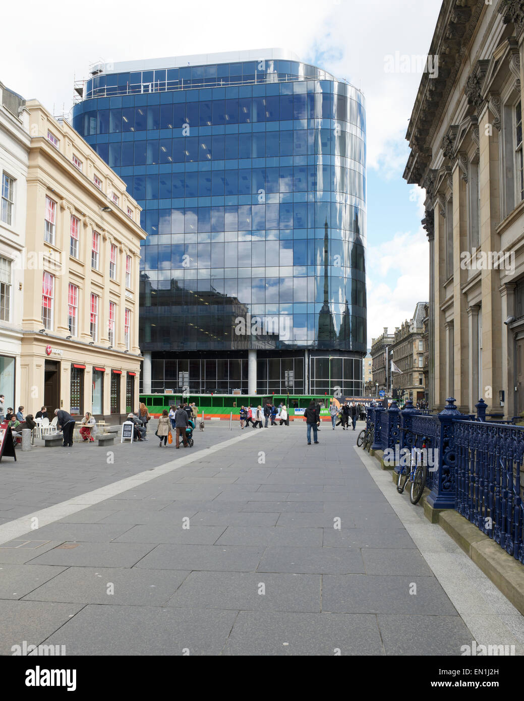 Modern Office Building viewed from Royal Exchange Square, Glasgow Stock ...