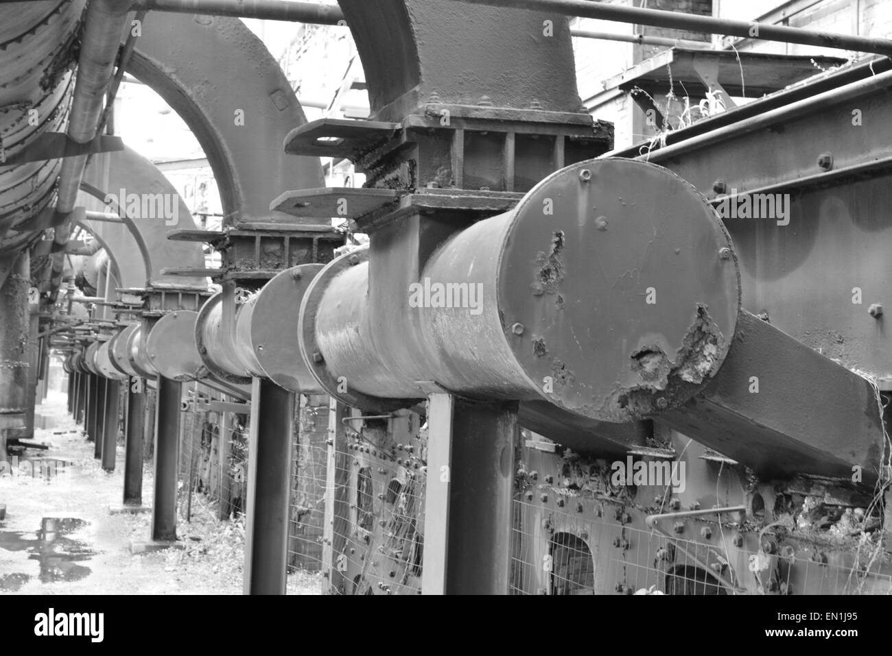 Pig iron furnace Black and White Stock Photos & Images - Alamy