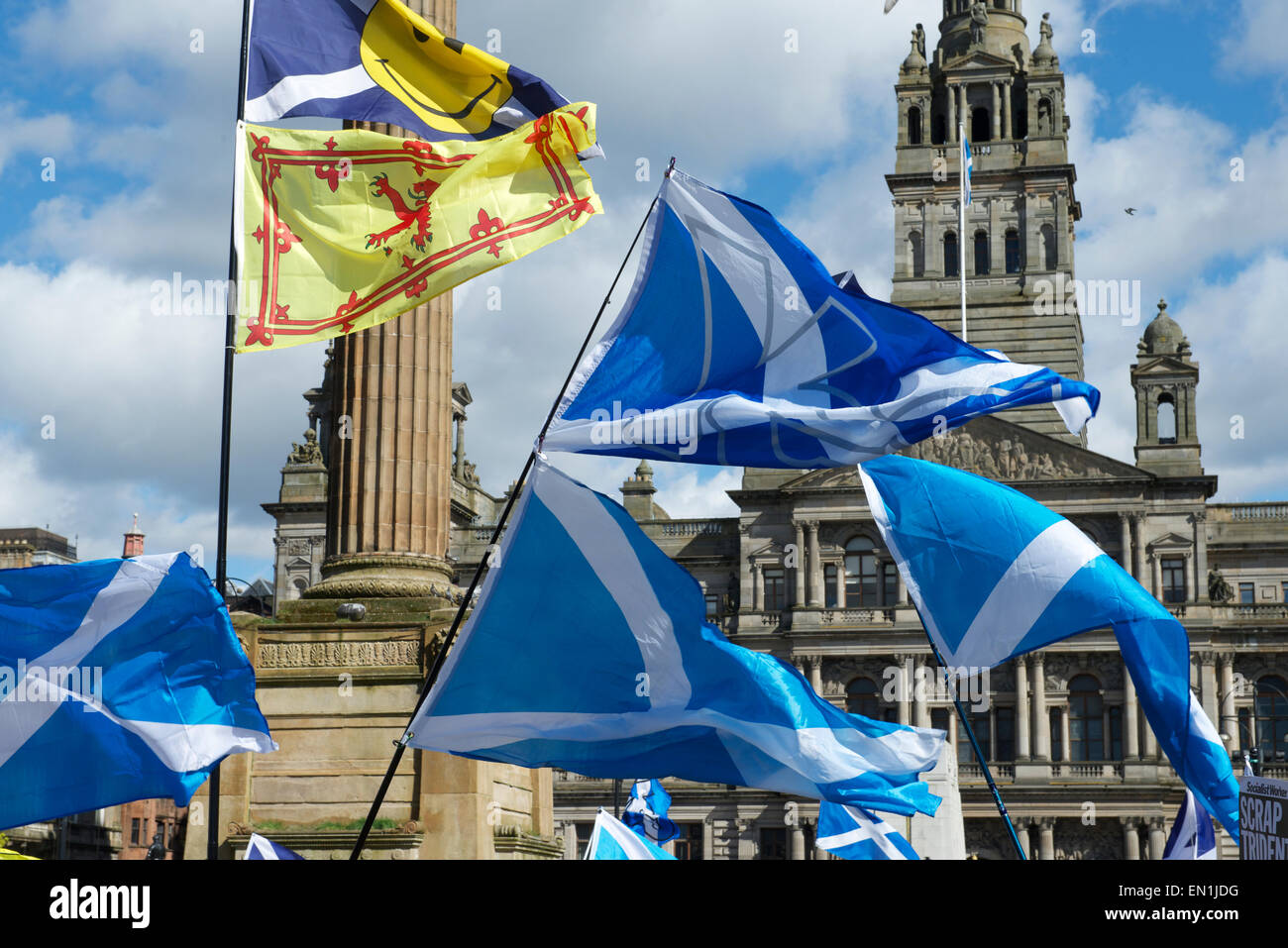 Hope Over Fear Rally, George Square, Glasgow. 25th April, 2015 Stock ...