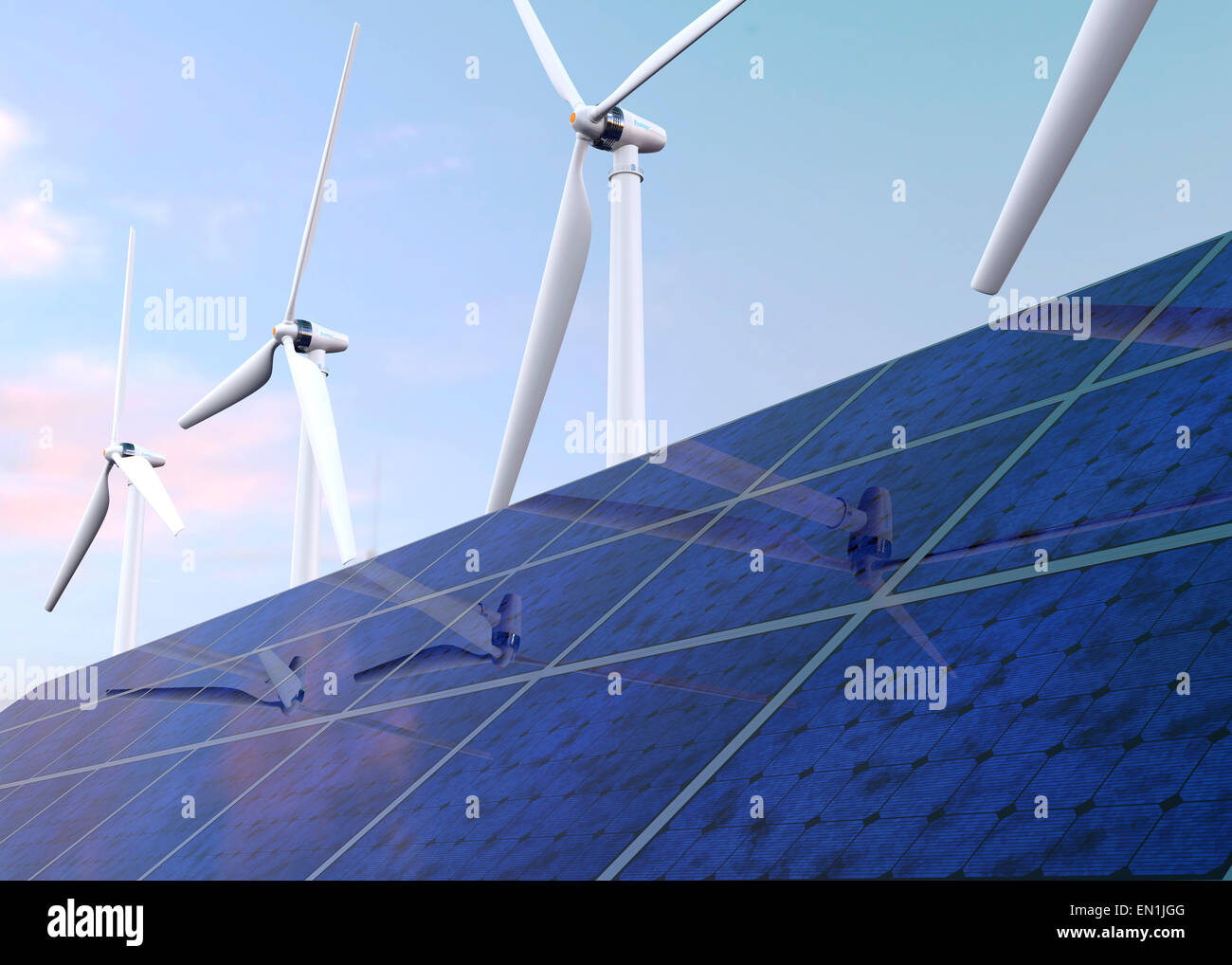 Solar wind power park hi-res stock photography and images - Alamy