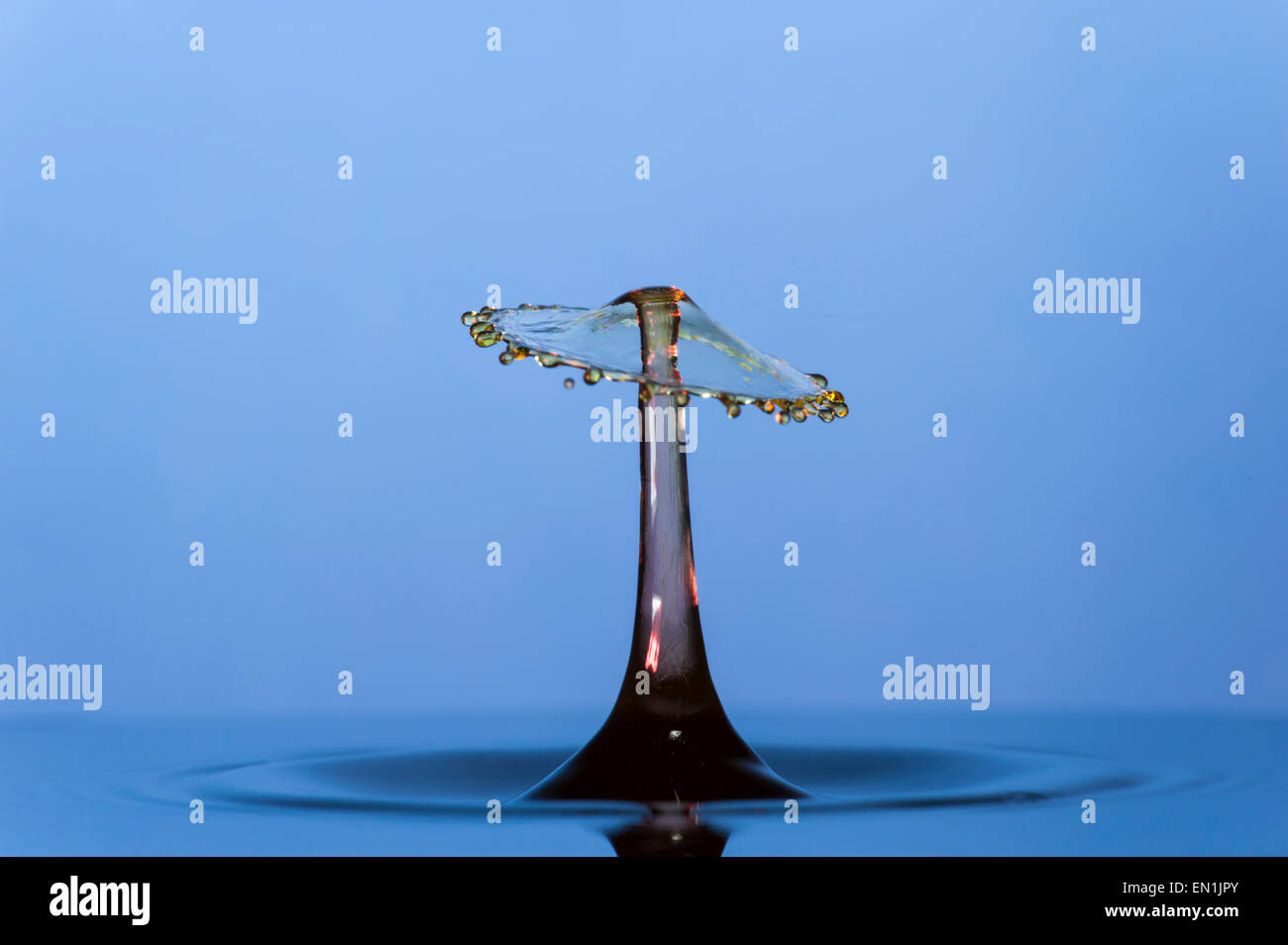 Water Drop Collision and Splash closeup Stock Photo - Alamy