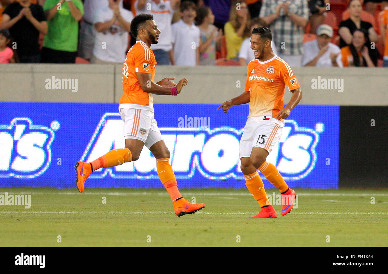 Houston, TX, USA. 25th Apr, 2015. Houston Dynamo forward Giles Barnes ...
