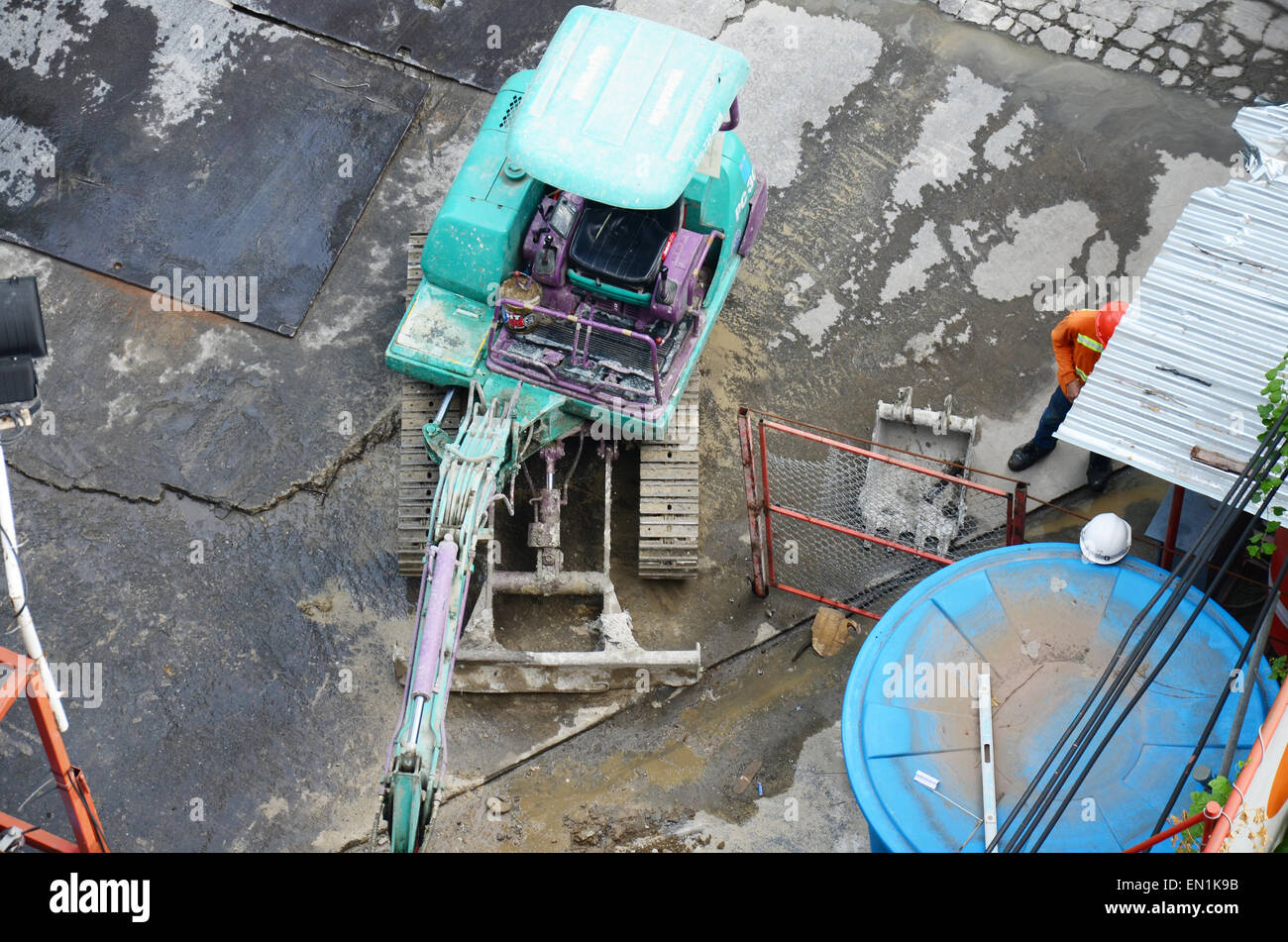 Machine working at construction Site in Bangkok Thailand Stock Photo ...