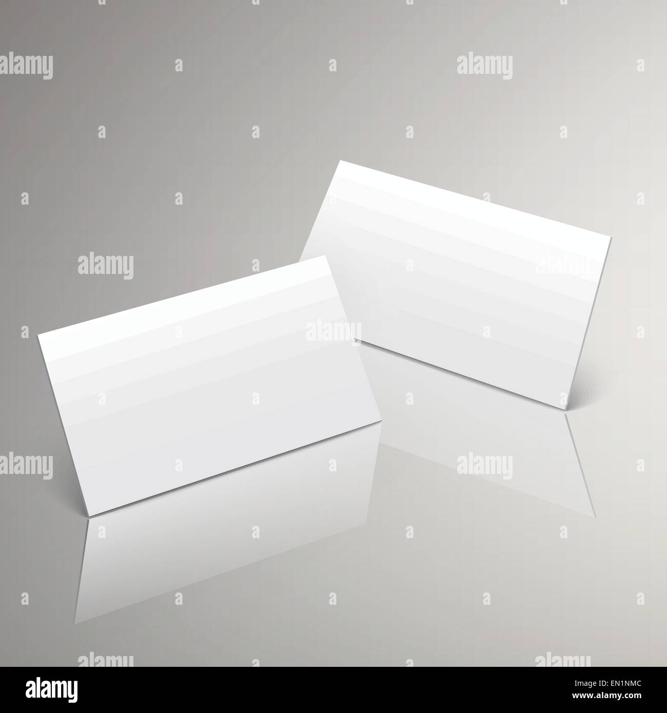 white style of 3d blank name card design for corporate promotion Stock ...