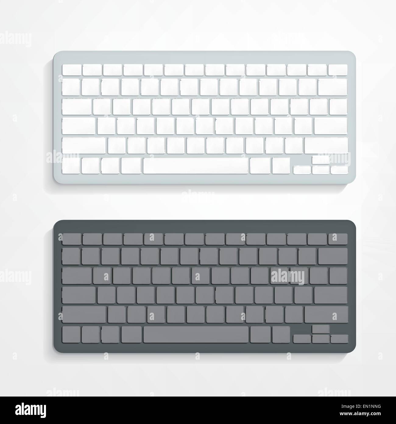 vector blank computer keyboard on white background Stock Vector Image ...