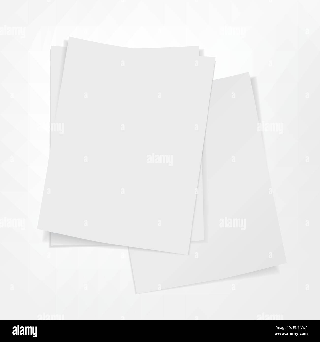 vector blank stack of paper on white background Stock Vector Image ...