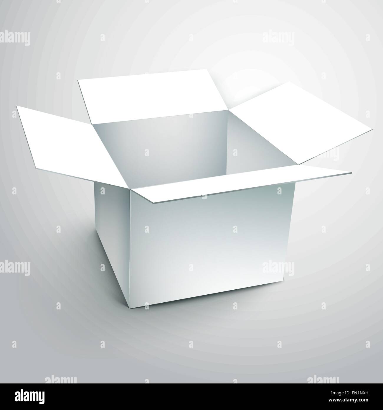 blank carton with soft shadow isolated on white background Stock Vector ...