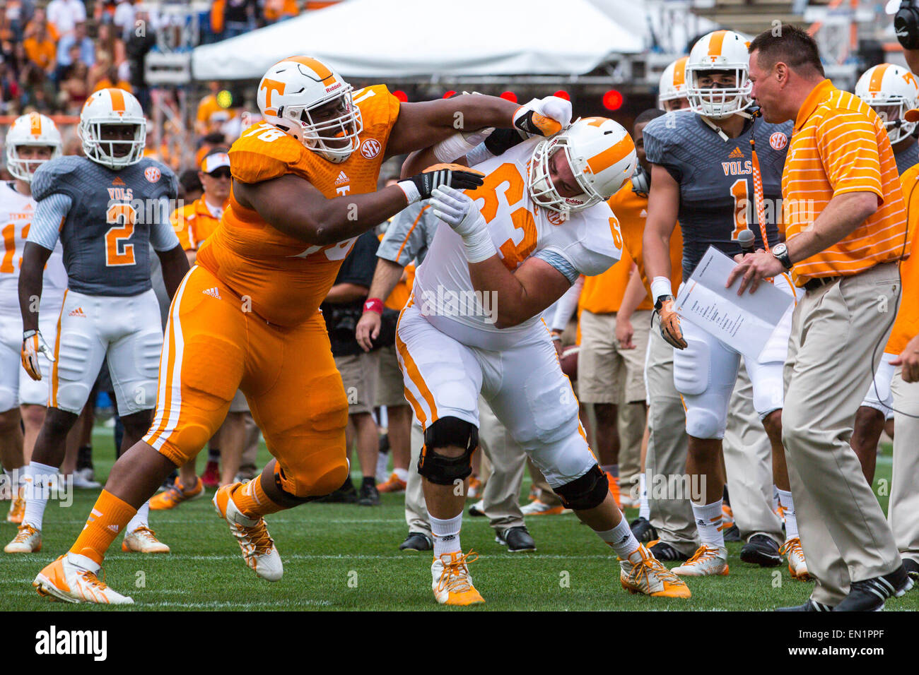 April 25, 2015: Charles Mosley #78 battles Brett Kendrick #63 in front ...