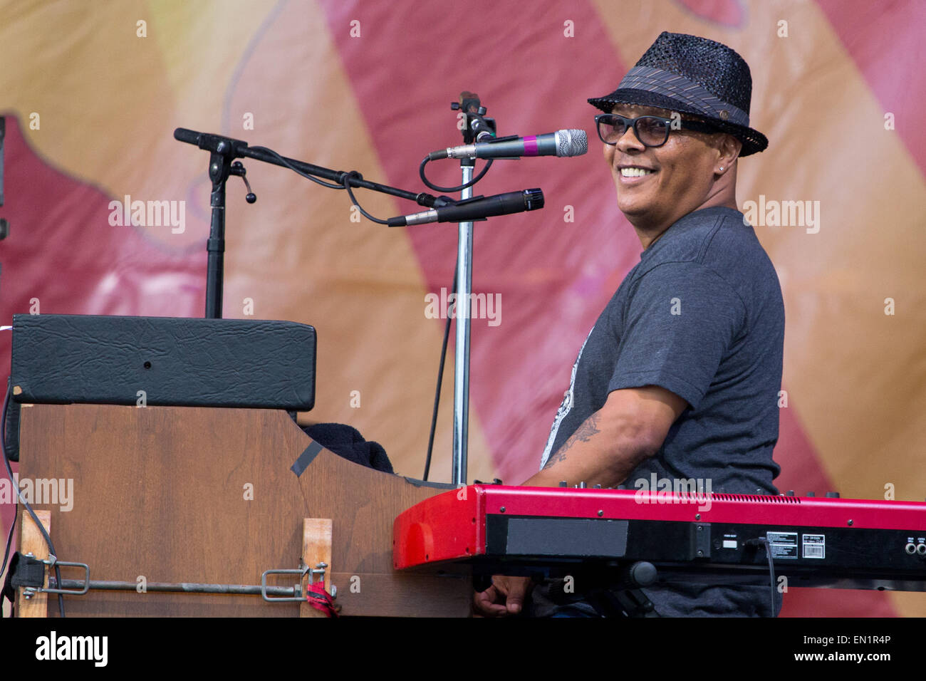 New Orleans, Louisiana, USA. 25th Apr, 2015. Musician IVAN NEVILLE ...