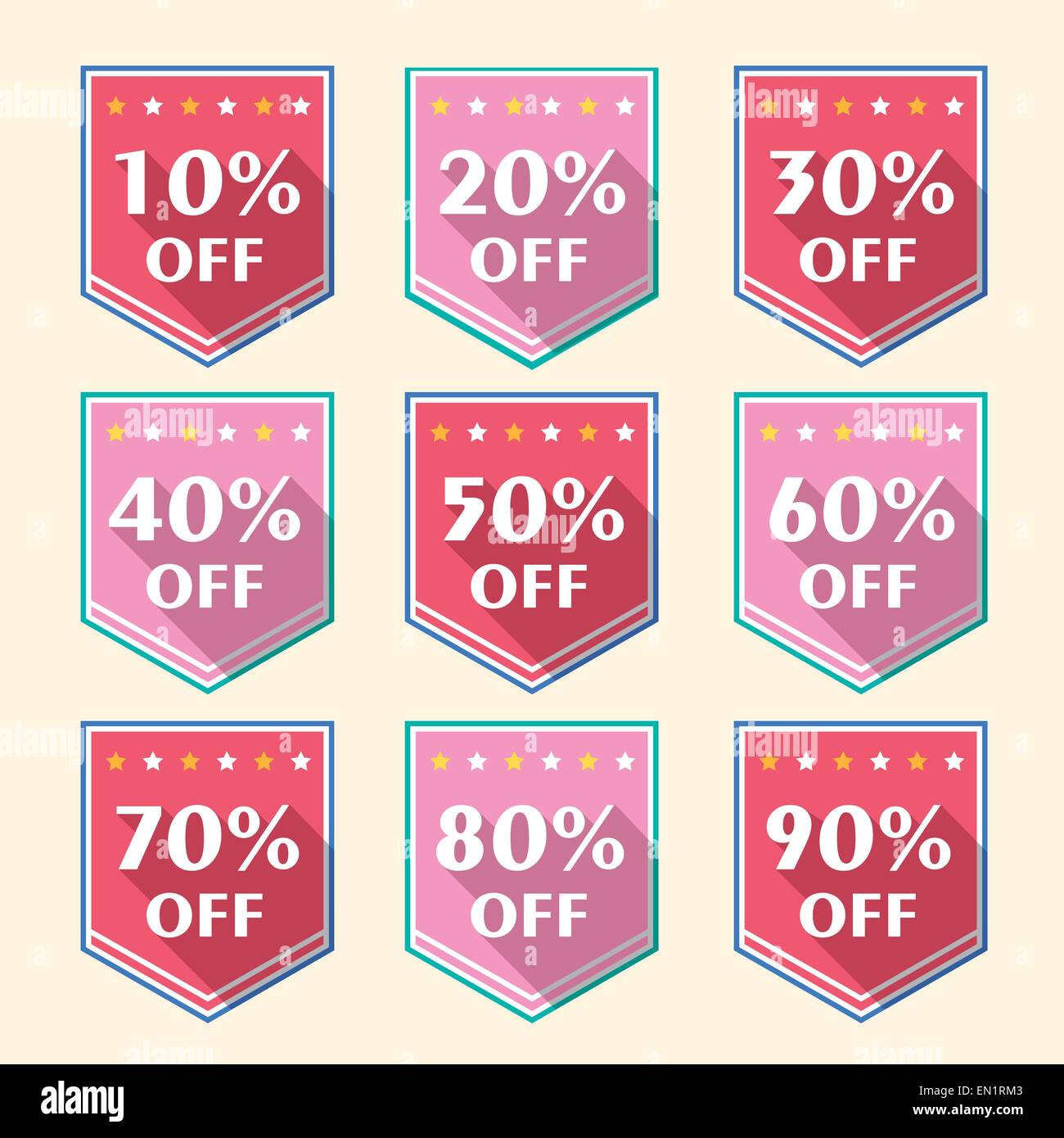 vector business tag set and sale label elements Stock Vector Image ...