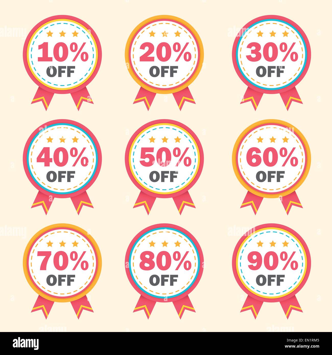 vector business tag set and sale label elements Stock Vector Image ...