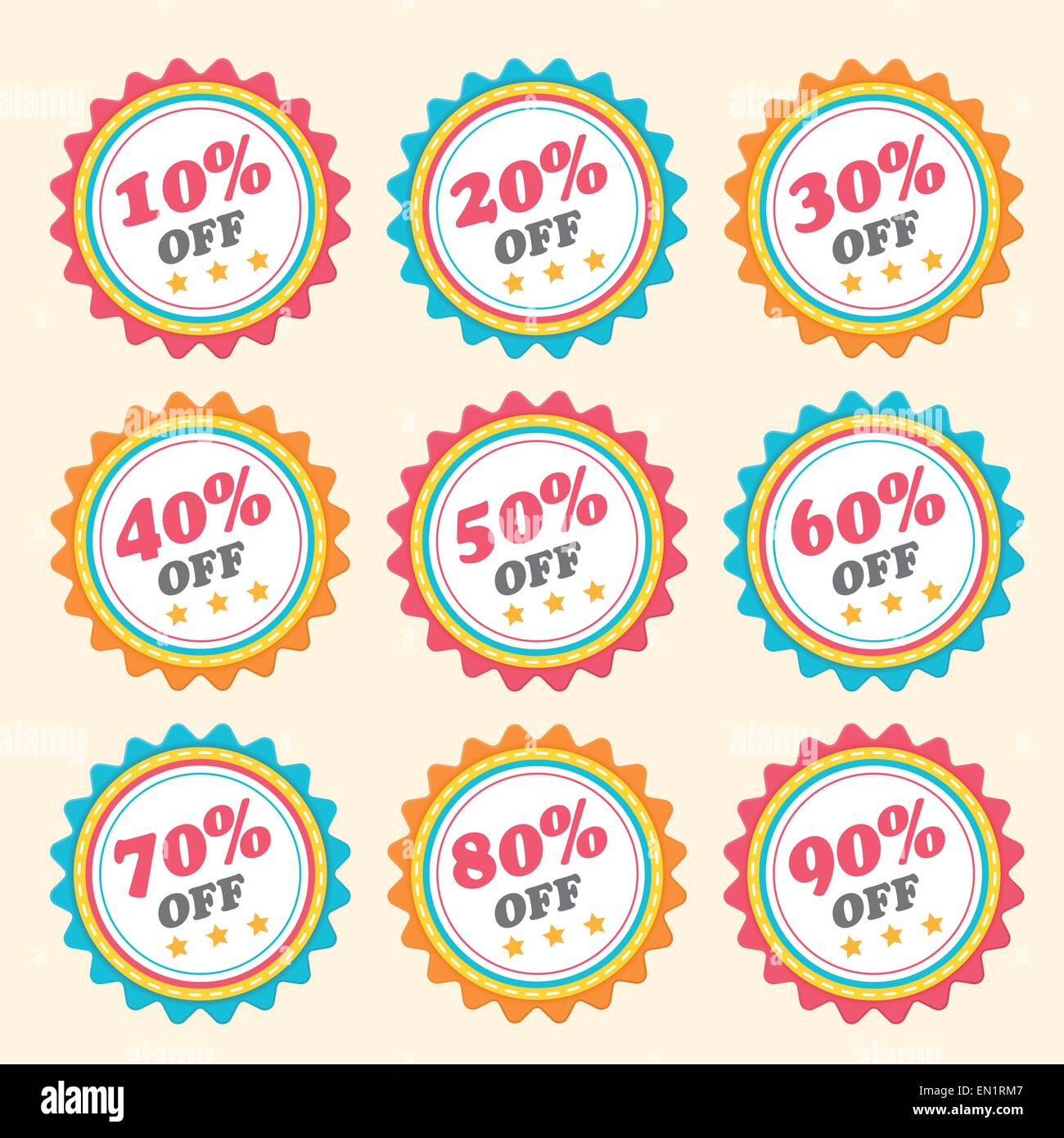 vector business tag set and sale label elements Stock Vector Image ...