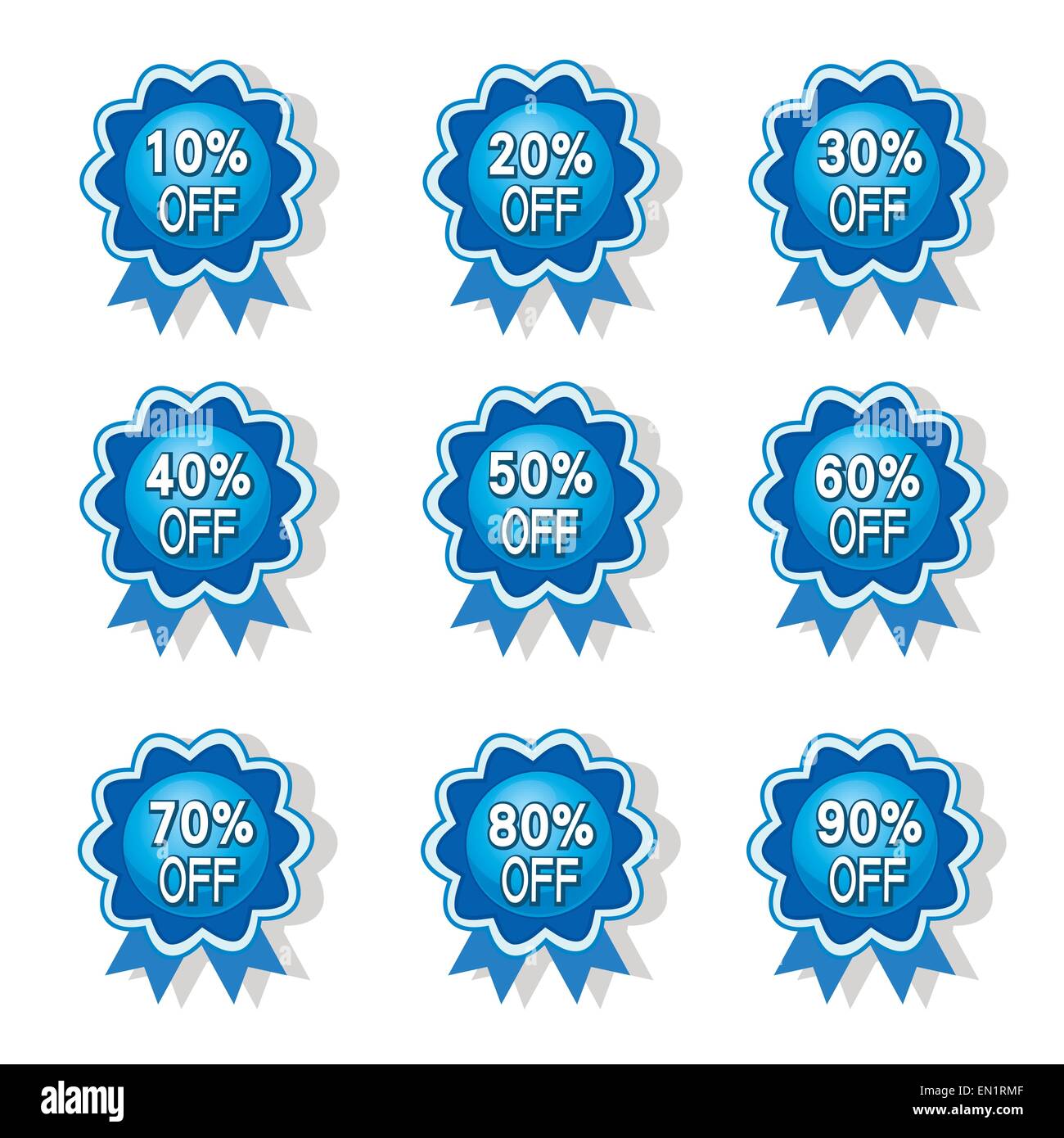 Reduce ribbon label sign Cut Out Stock Images & Pictures - Alamy