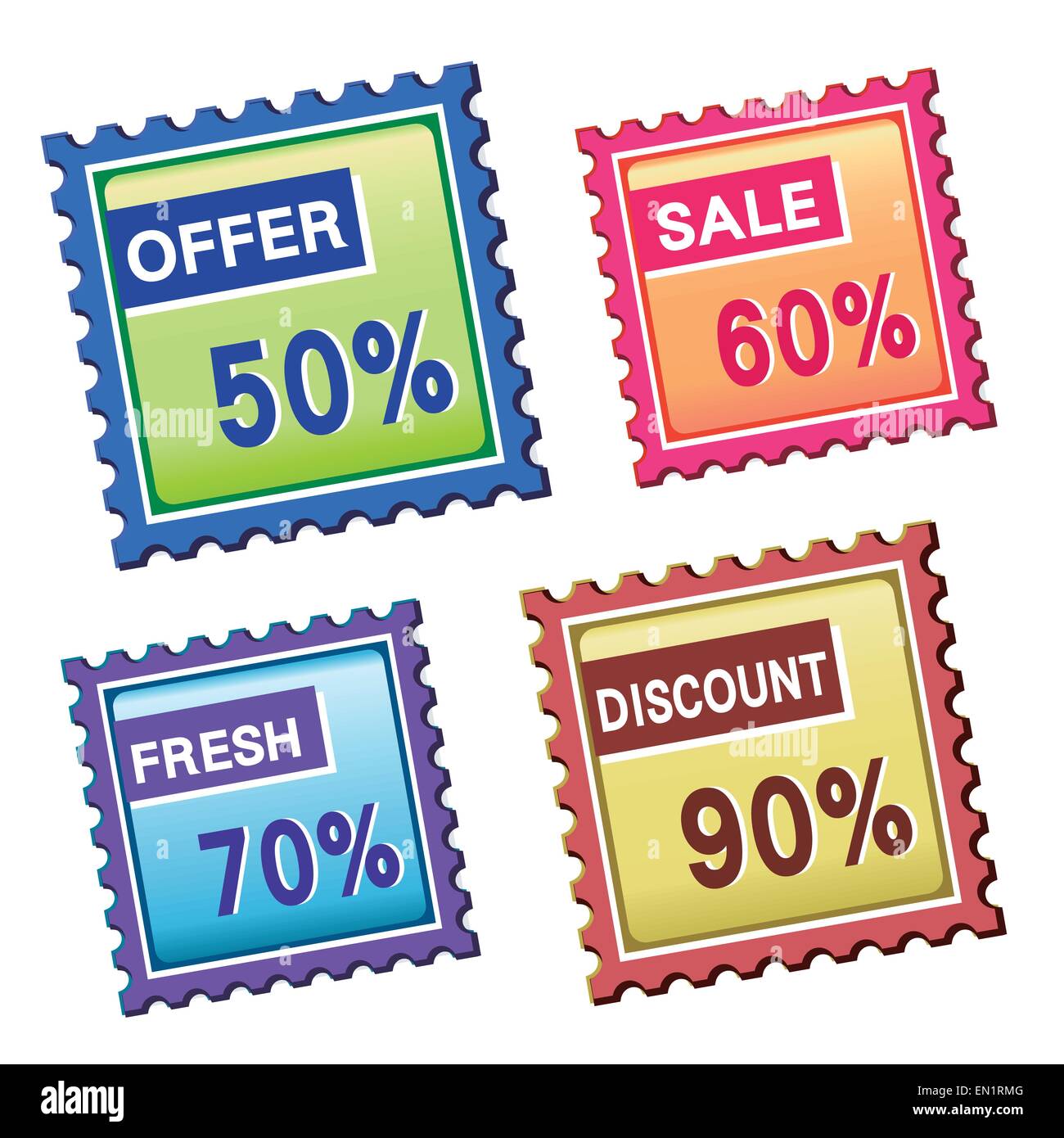 set of vector labels in different colors Stock Vector Image & Art - Alamy