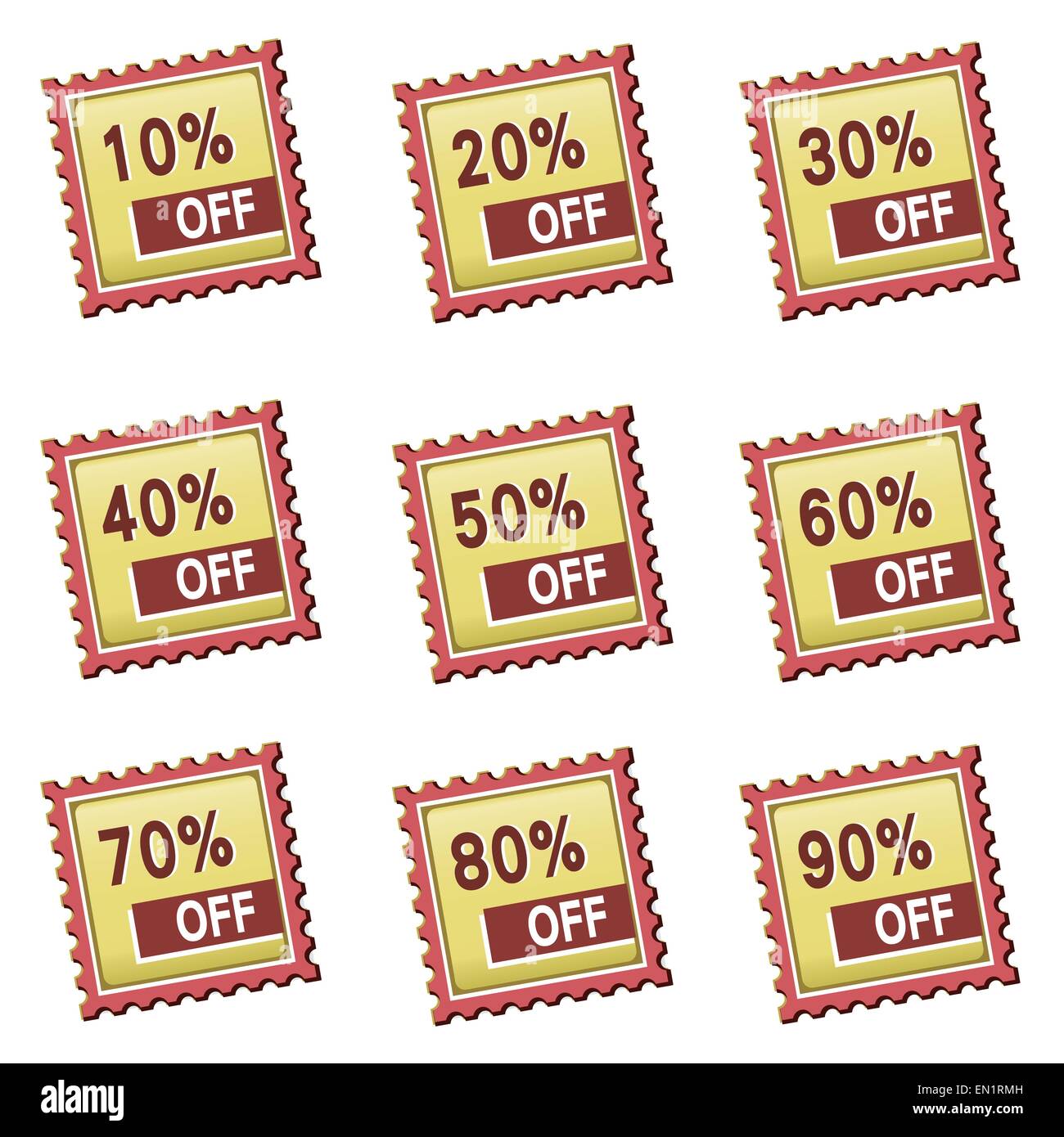vector stamp shape discount label elements set Stock Vector Image & Art ...