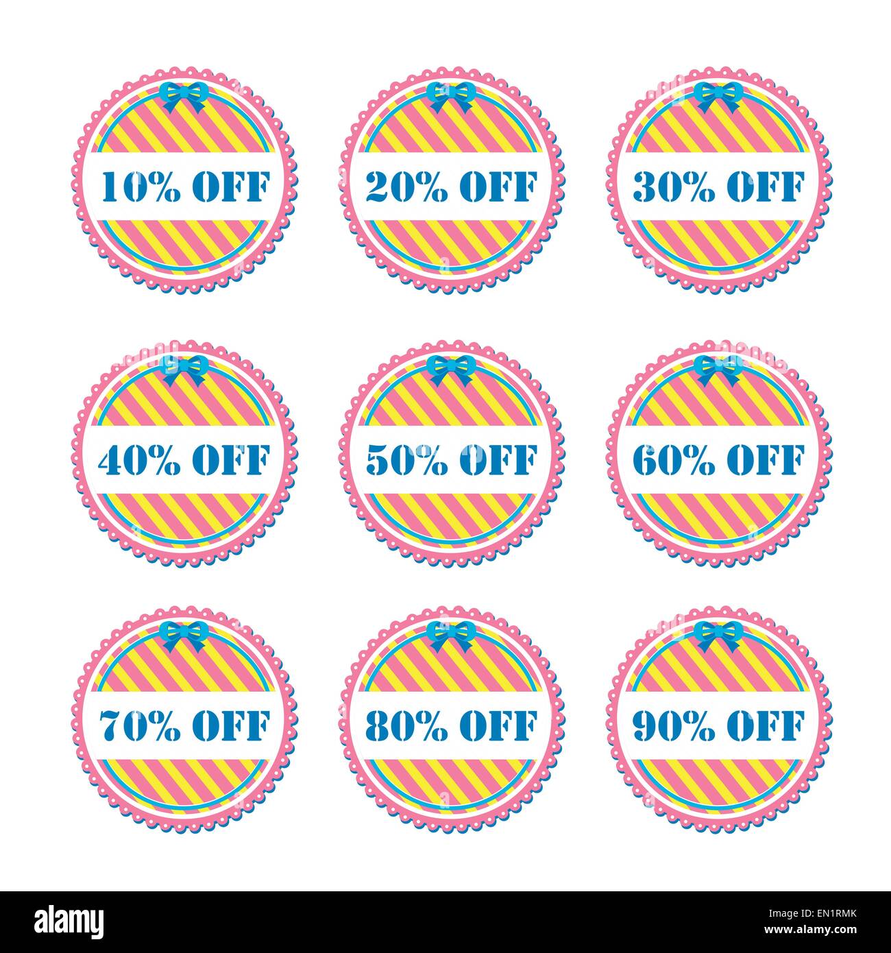 Set of vector stickers and discount labels Stock Vector Image & Art - Alamy