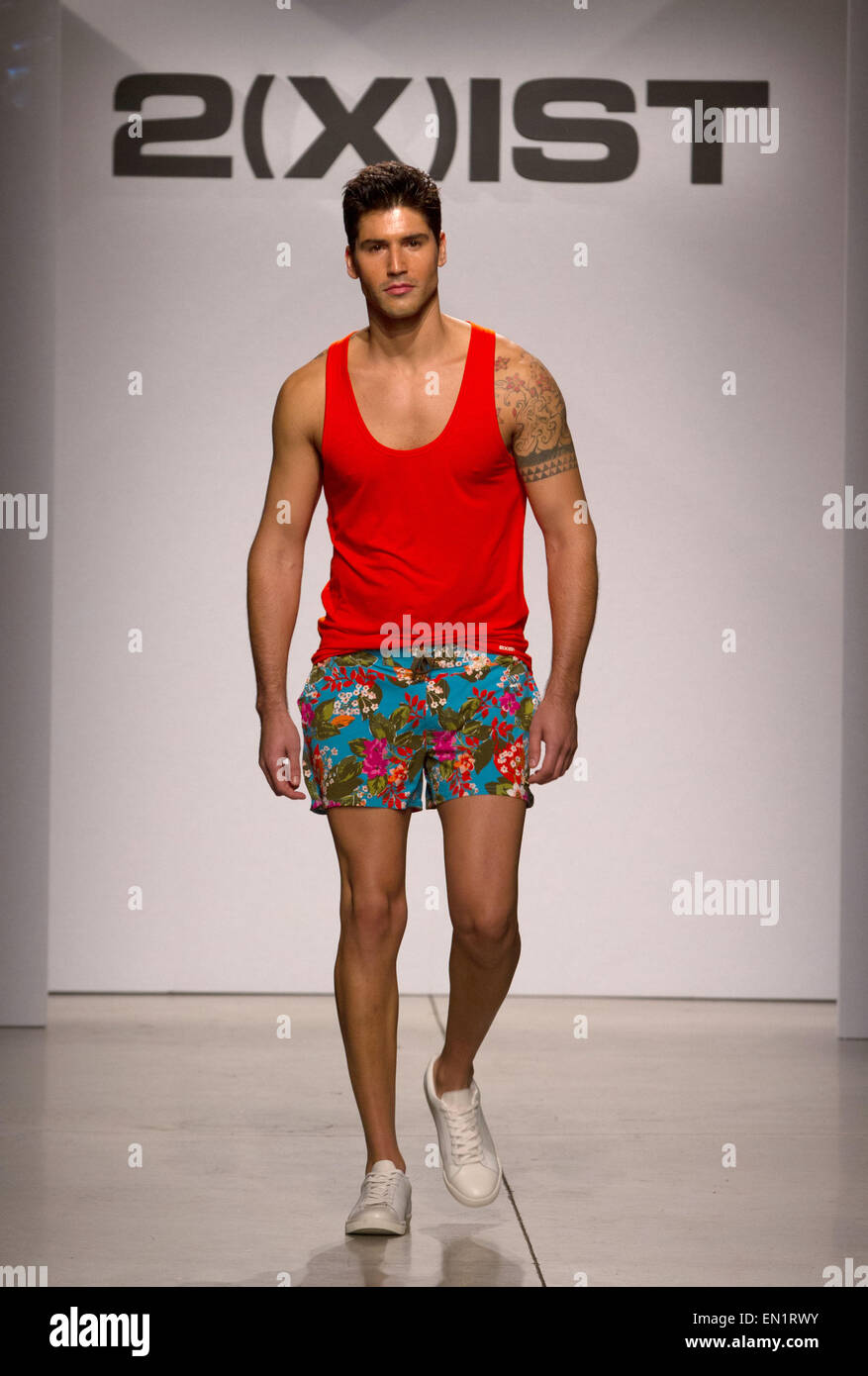 2(X)IST Men's Spring/Summer 2015 Runway Show held at Skylight Modern ...