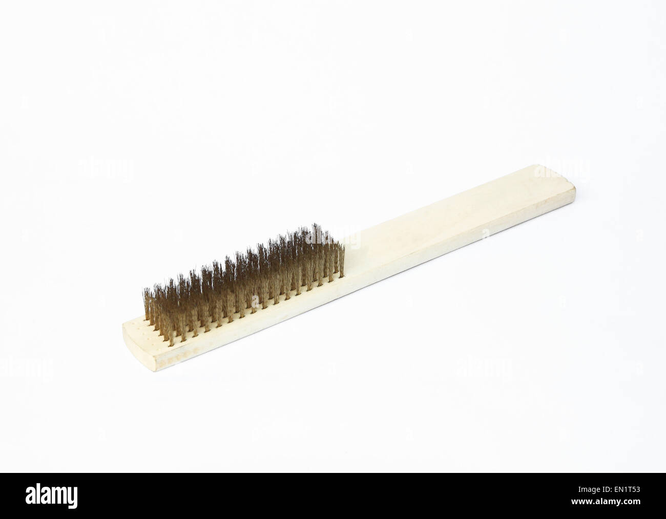 Old Brass wire brush isolated on white background Stock Photo - Alamy
