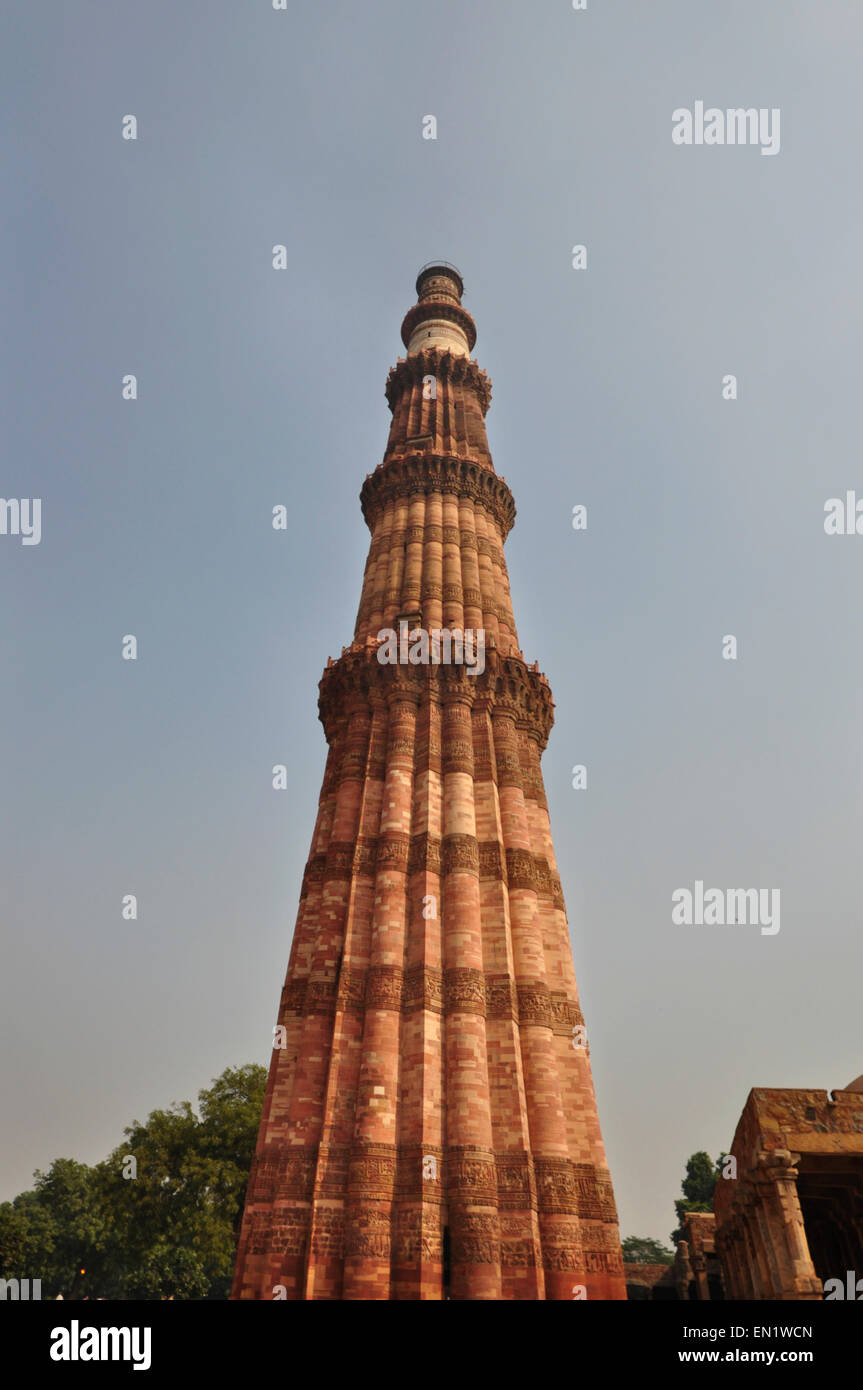 INDIA, Haryana, Delhi, Qutb Minar Complex (12th century), Qutb Minar ...