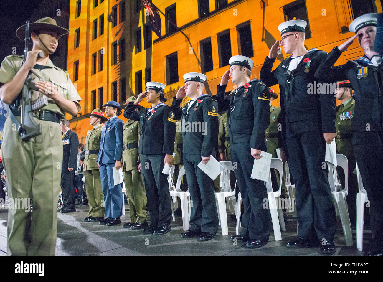 SYDNEY, AUSTRALIA - APRIL 25: Veterans and family members attended the ...