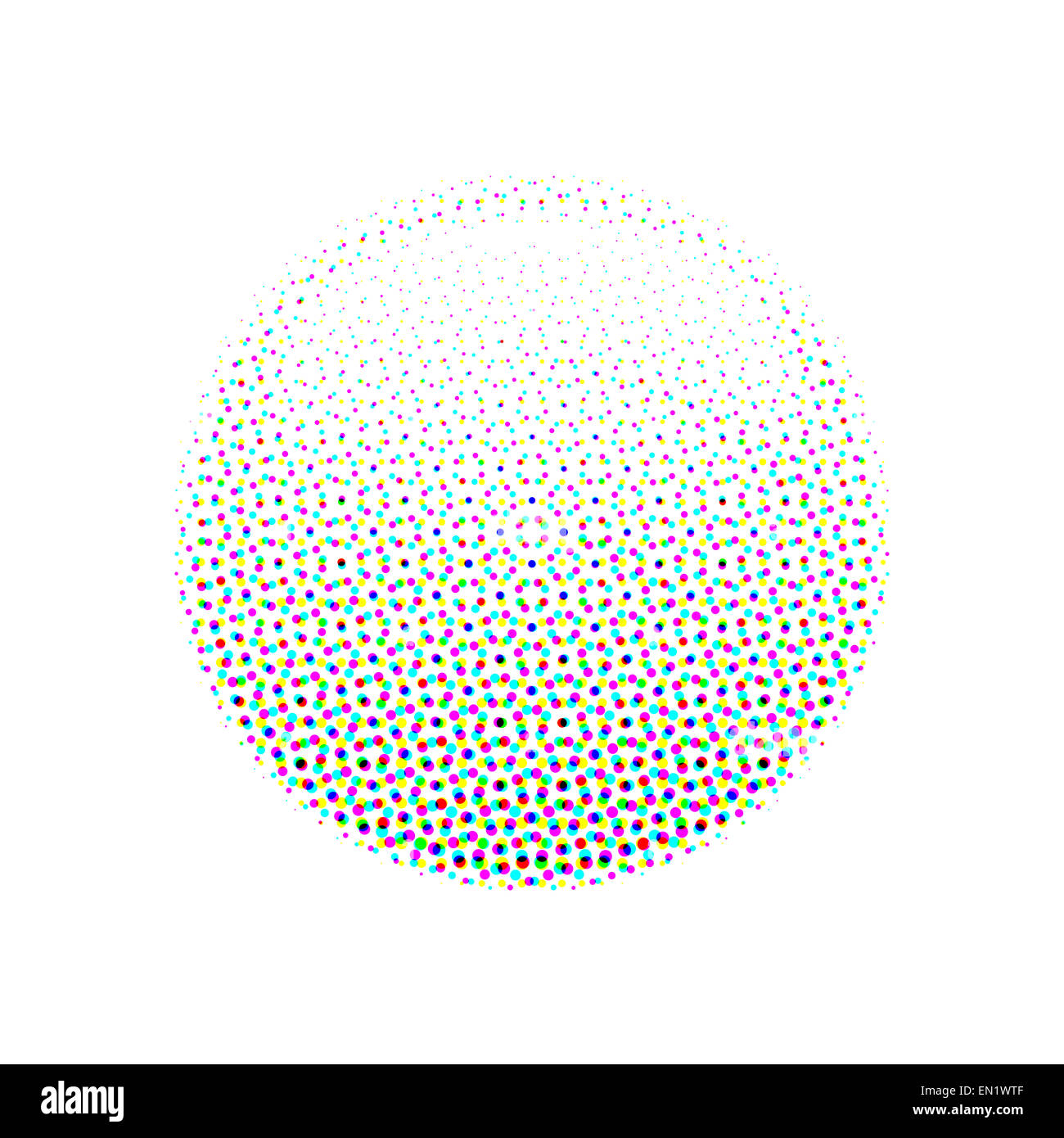 Halftone sphere on white background. Abstract sphere of colored dots ...