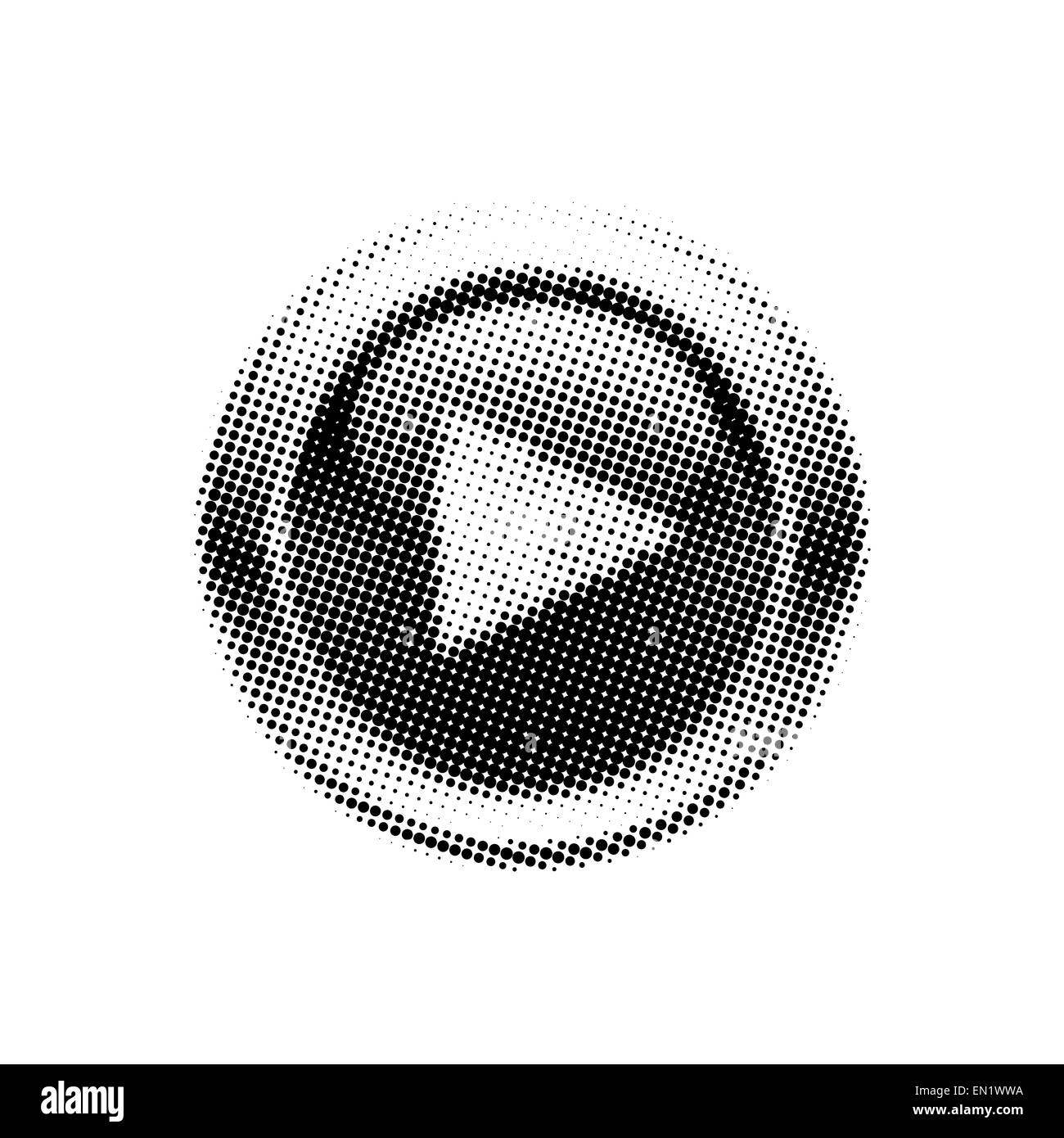 Halftone play button. Stylized play button of black dots on a white ...