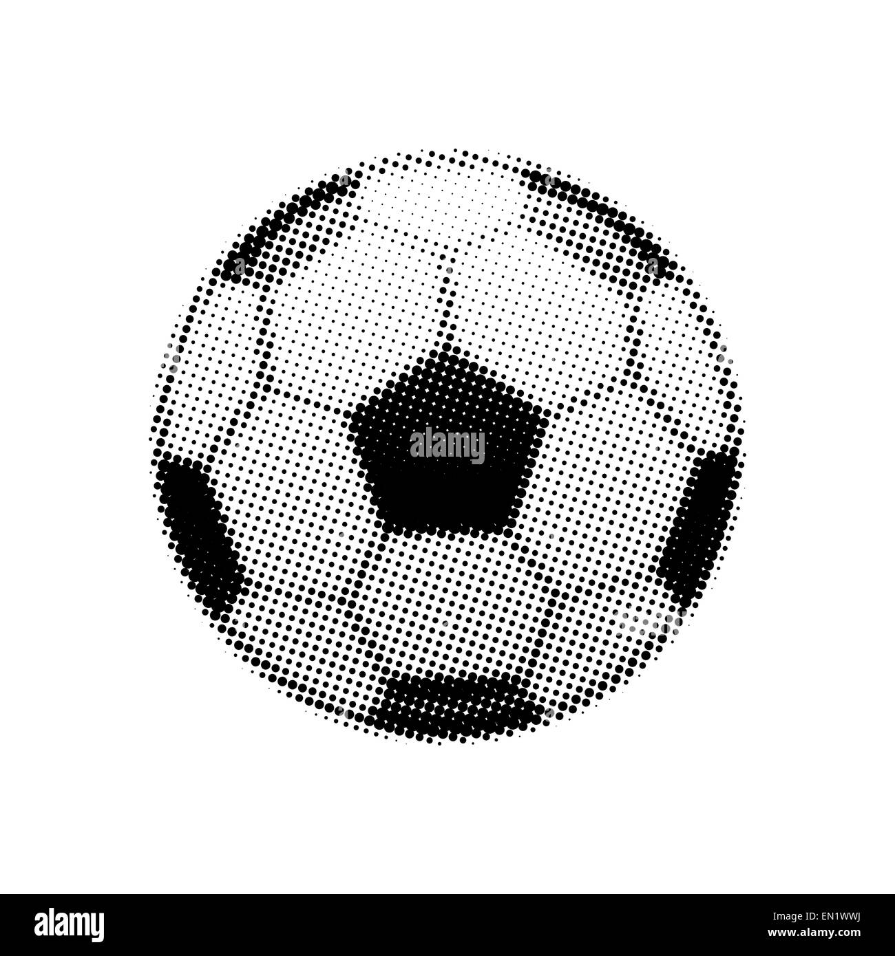 Soccer ball halftone on white background. Soccer ball of colored dots ...