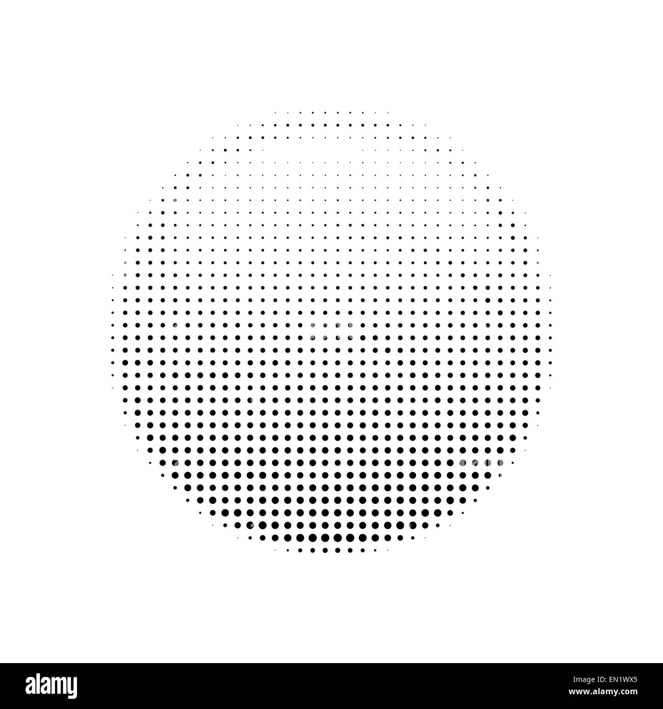 Halftone sphere on white background. Abstract sphere of dots Stock ...