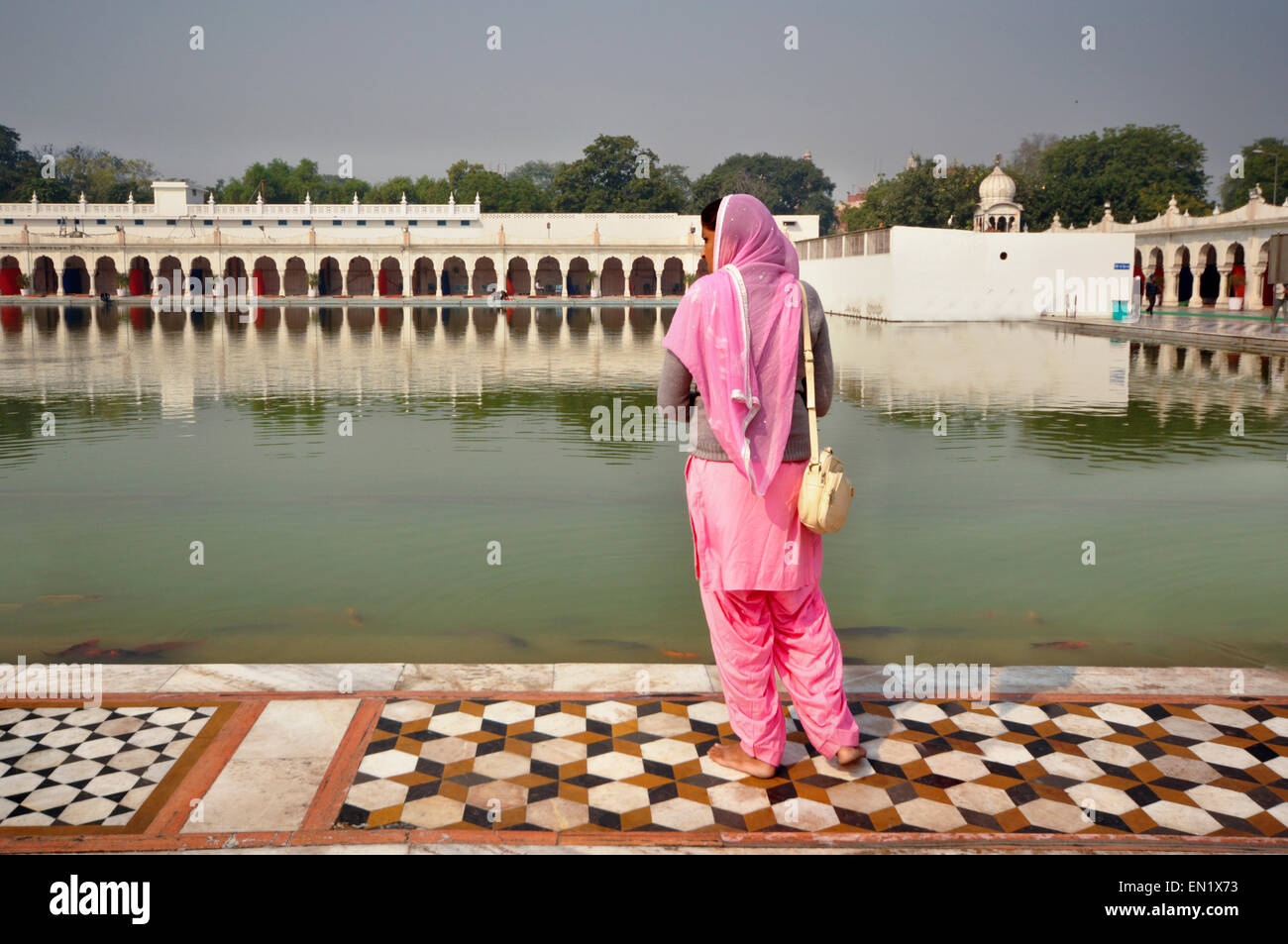 INDIA, Haryana, Delhi, Gurdwara Bangla Sahib Sikh Temple (1664), ritual ...