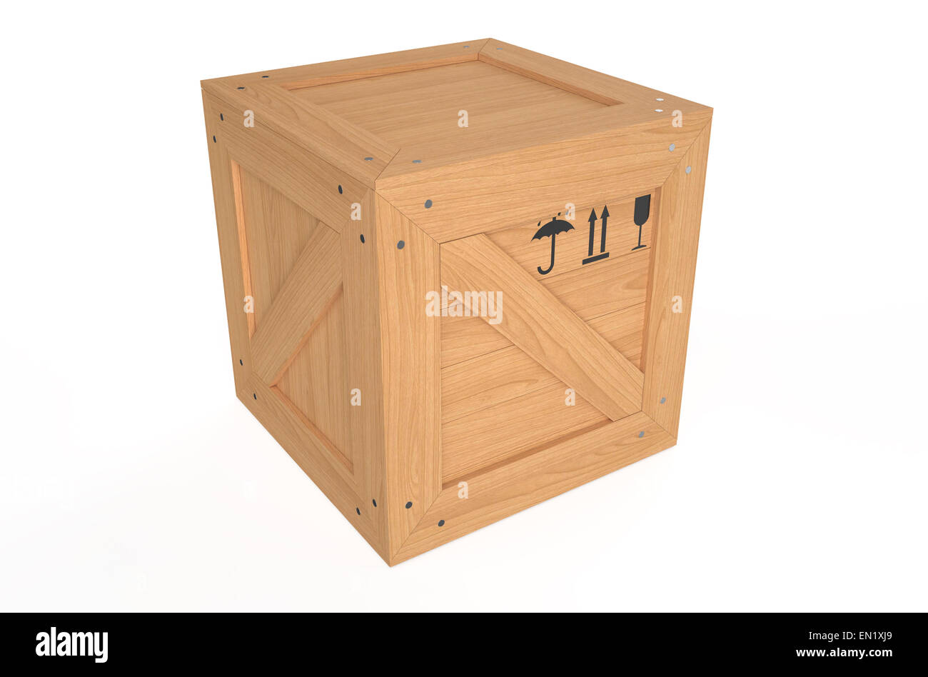 wood small box isolated on white background Stock Photo - Alamy