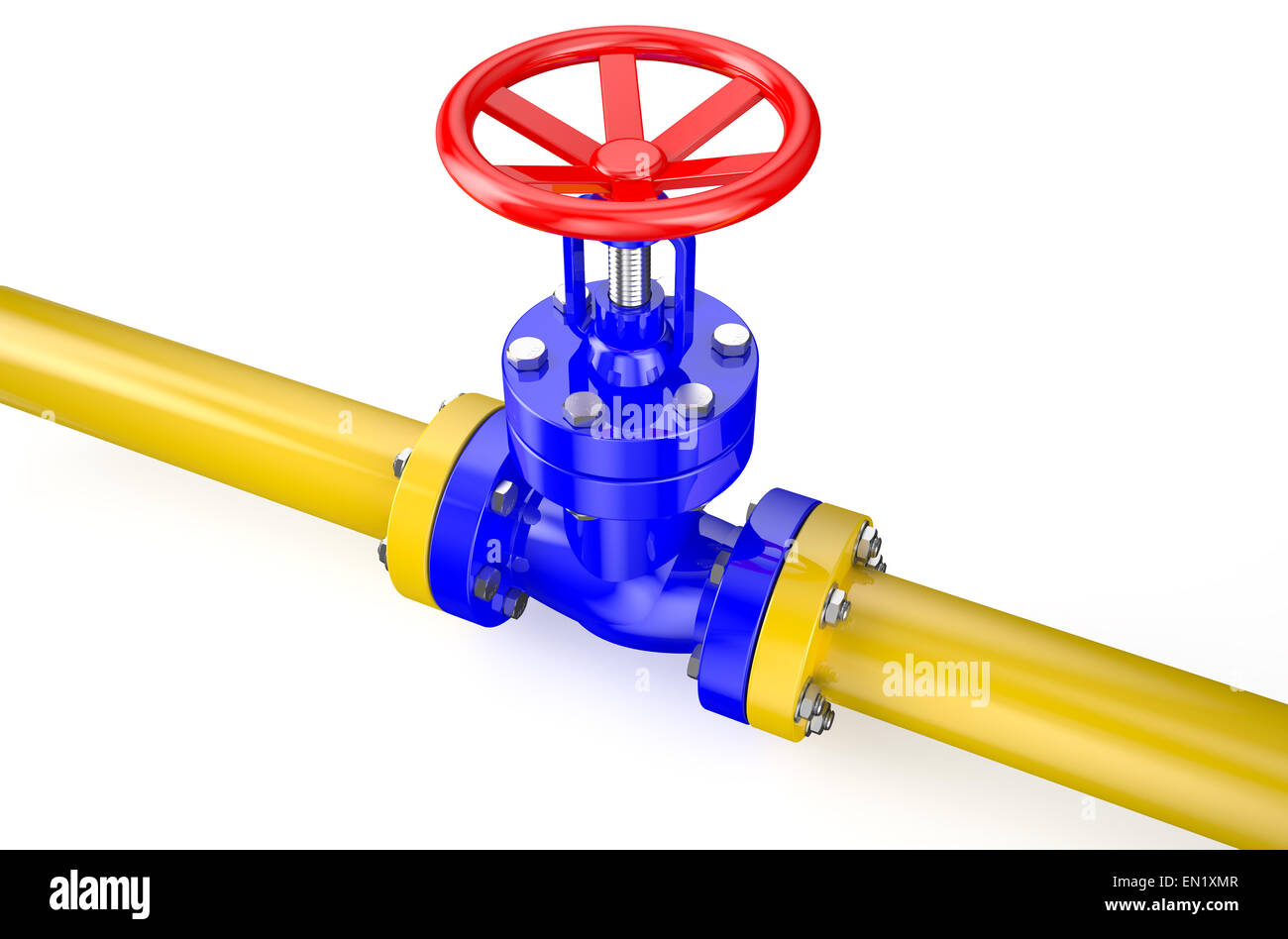 gas pipeline isolated on white background Stock Photo - Alamy