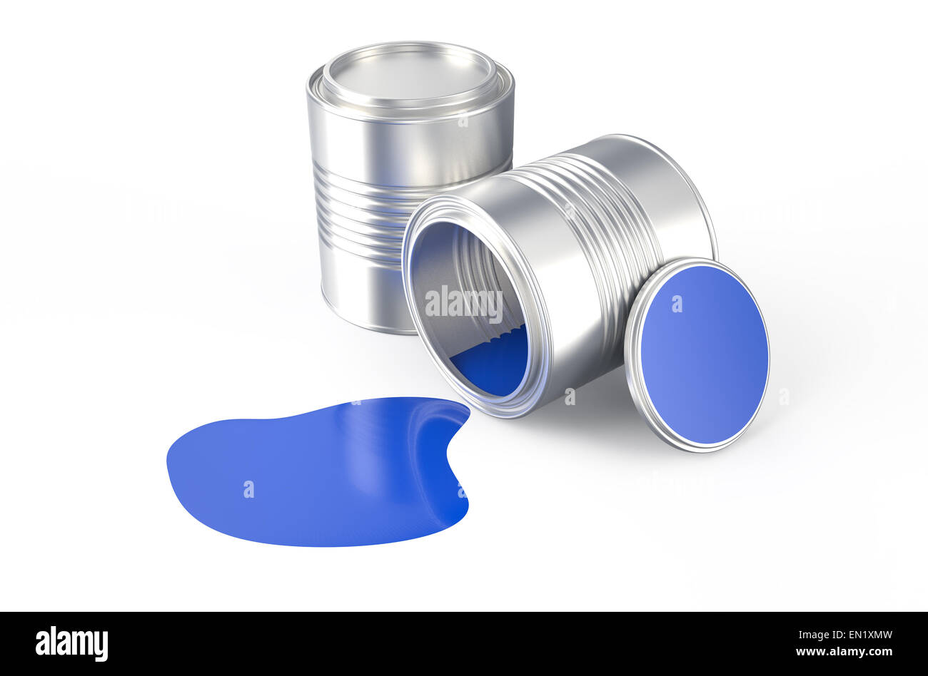 spilled blue paint isolated on white background Stock Photo - Alamy