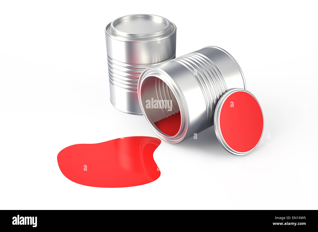 spilled red paint isolated on white background Stock Photo - Alamy