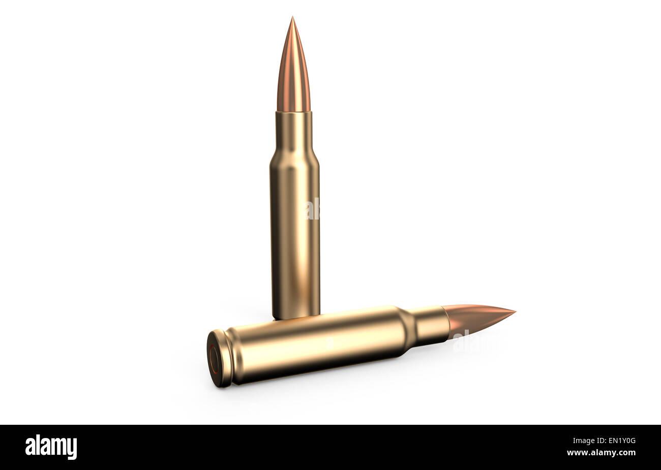 two bullets isolated on white background Stock Photo - Alamy