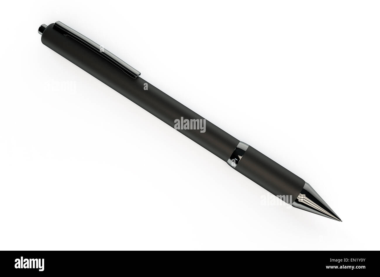 black ball-pen isolated on white background Stock Photo - Alamy