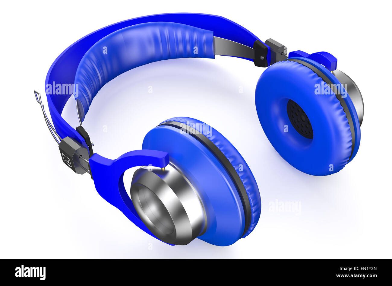 blue headphones isolated on white background Stock Photo - Alamy