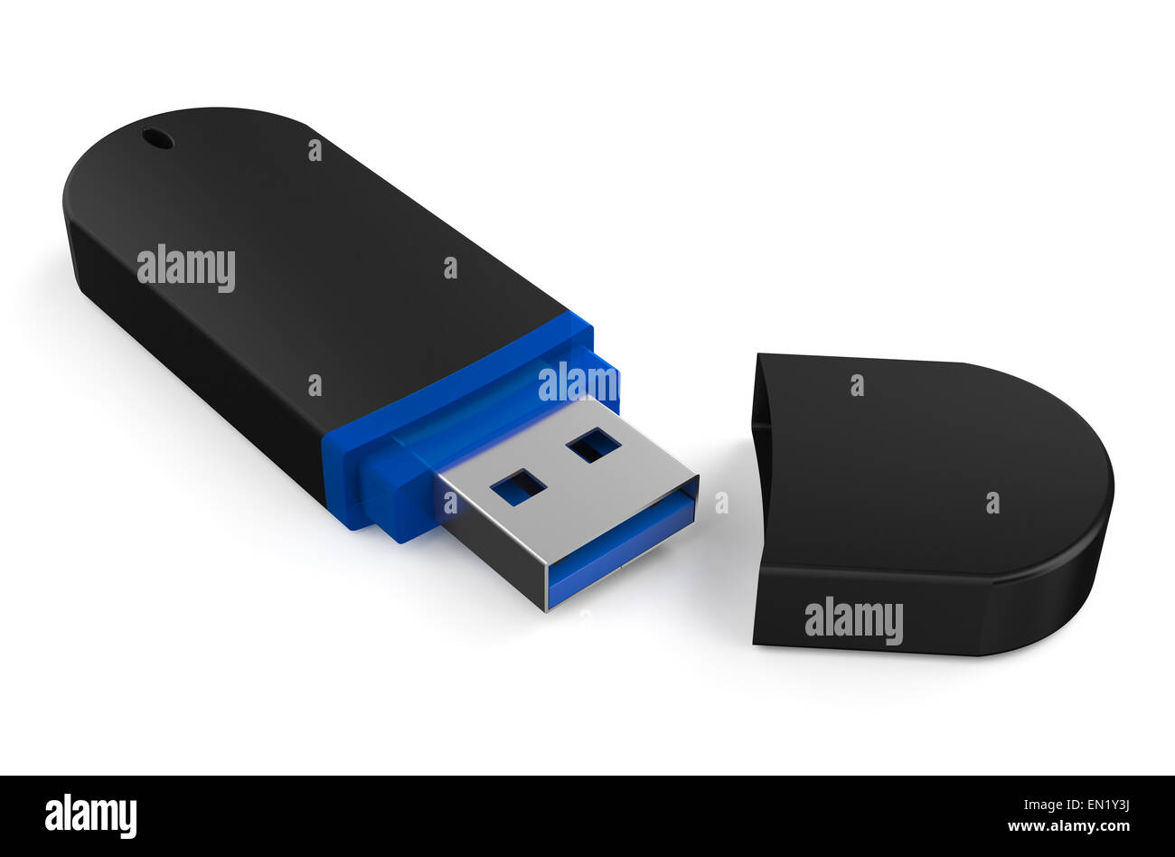 new USB flash drive ss 3.0 isolated on white background Stock Photo - Alamy