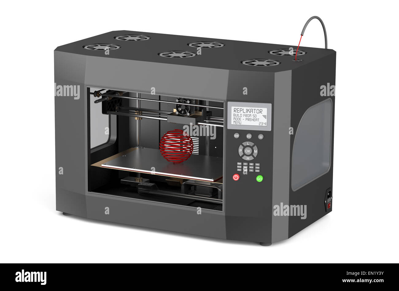 3d printer printing white model hi-res stock photography and images - Alamy
