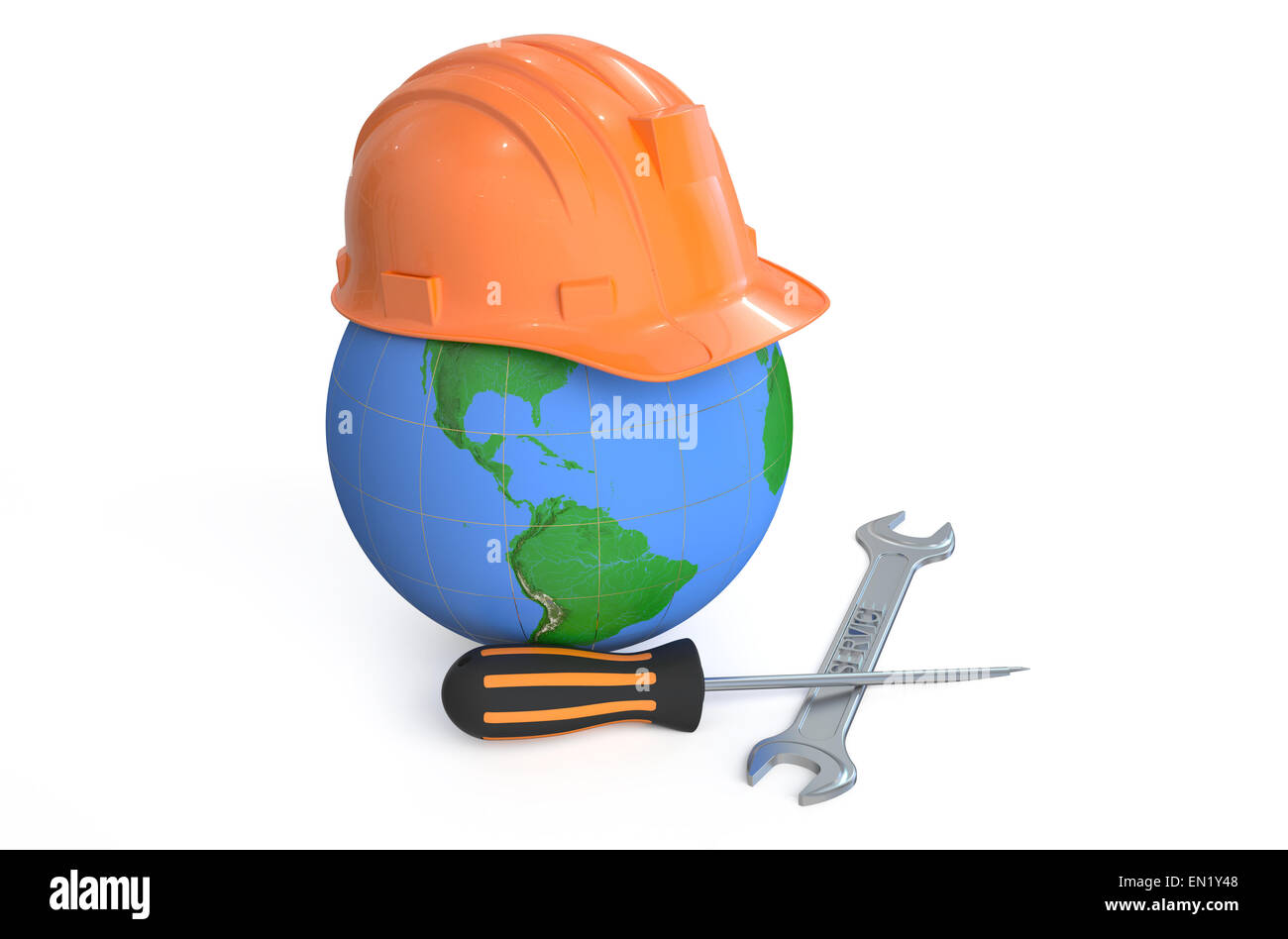 global service and repair concept isolated on white background Stock ...