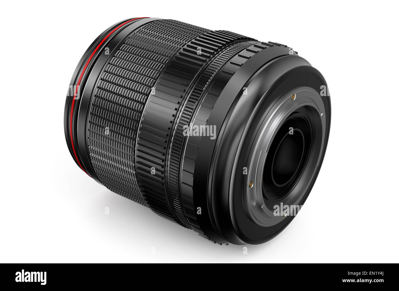 Photo lens back view isolated on white background Stock Photo - Alamy
