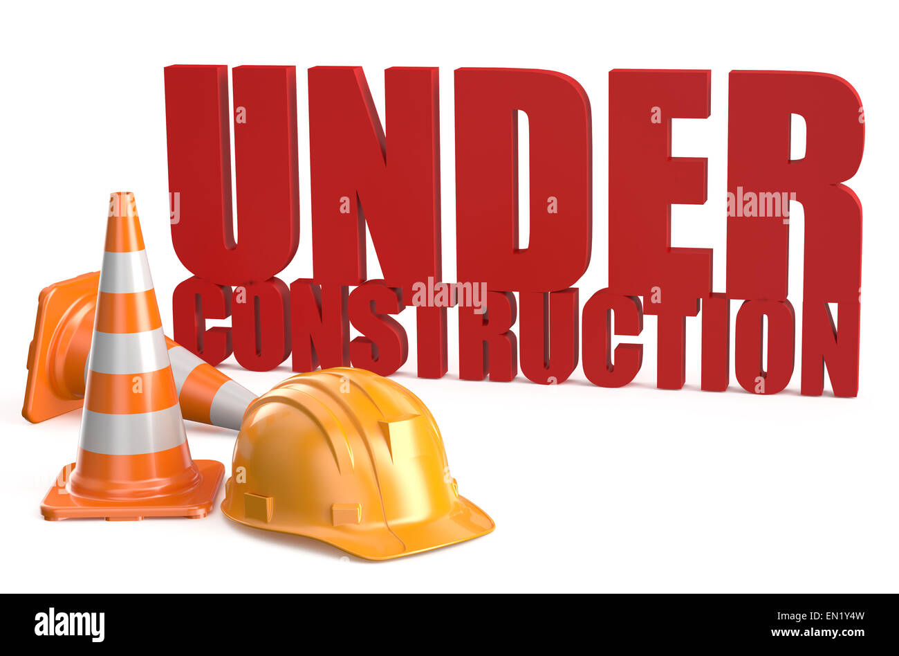 Under construction concept isolated on white background Stock Photo - Alamy