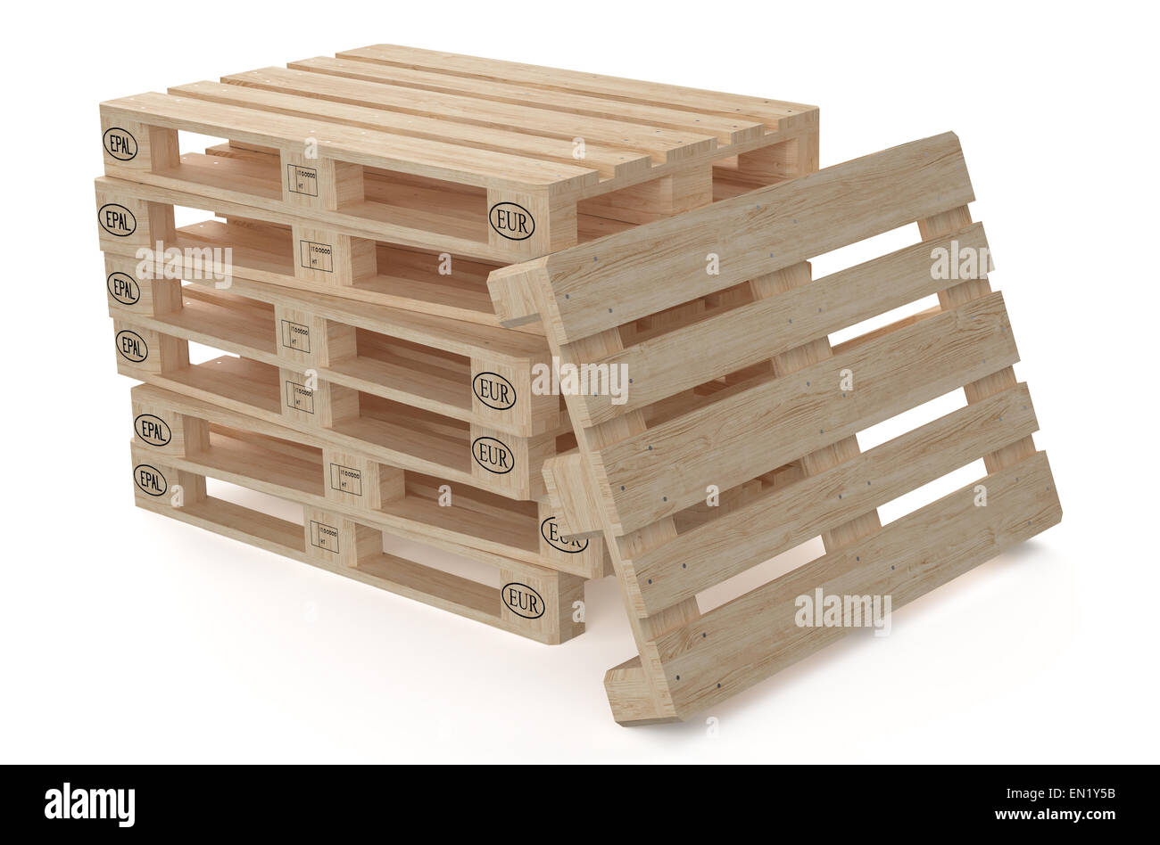 Forklift wooden box on Cut Out Stock Images & Pictures - Alamy