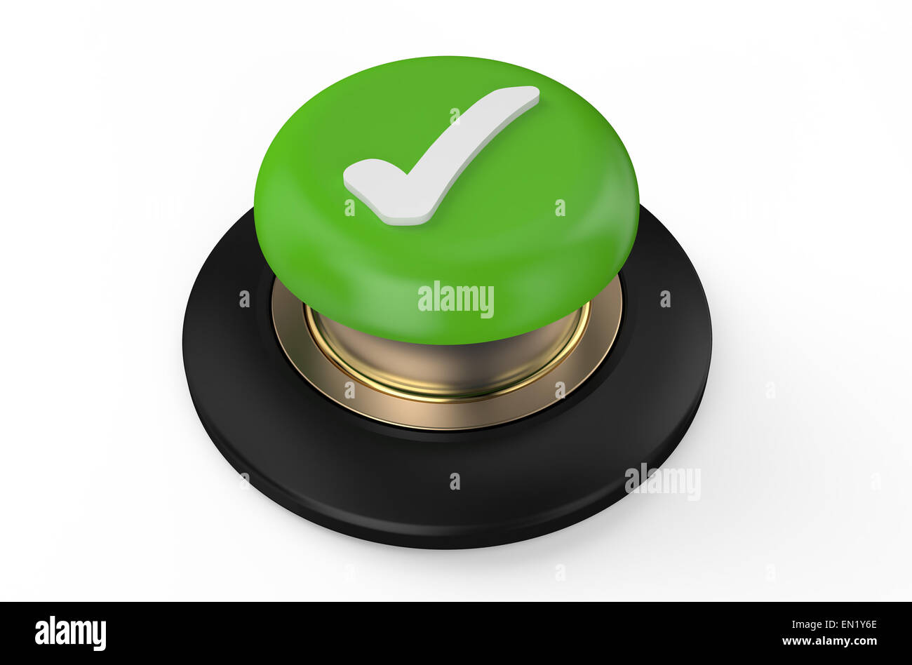 checkmark red button isolated on white background Stock Photo - Alamy