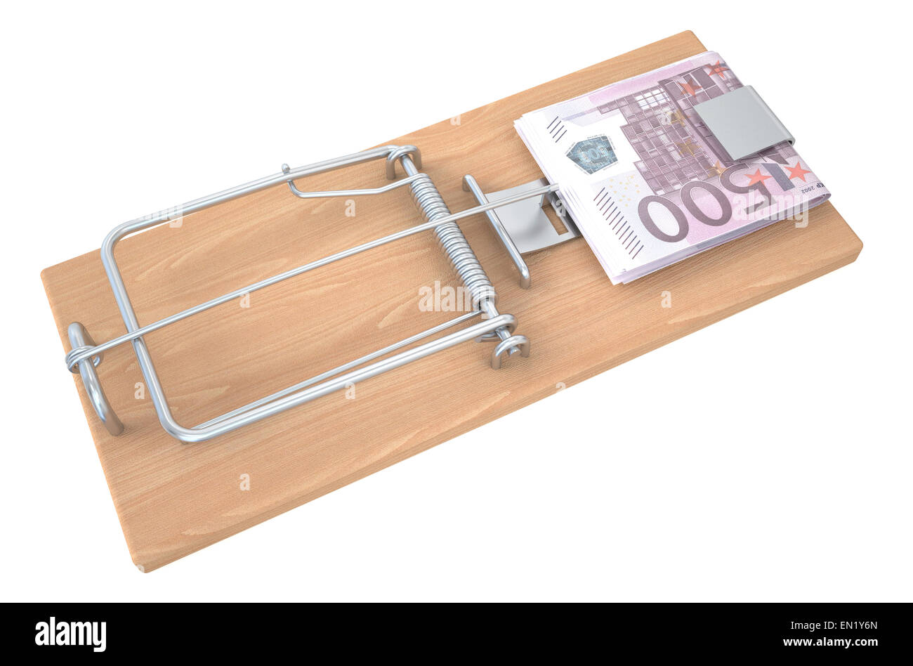 Money Trap isolated on white background Stock Photo - Alamy